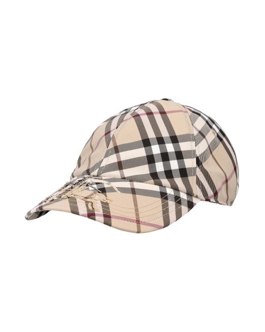 Burberry Check Baseball Cap for Men | Lyst