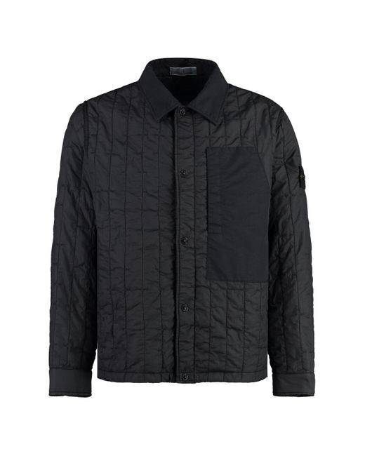 Stone Island High-Tech Resin-Coated Jacket in Black for Men | Lyst