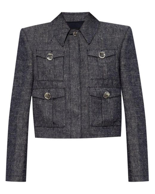 Givenchy Mini Denim Jacket With 4 Pockets in Blue | Lyst