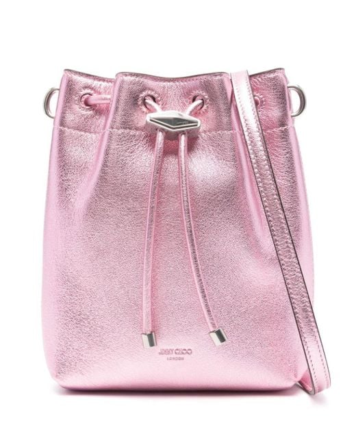 Jimmy Choo 'Bon Bon' Bucket Bag in Pink | Lyst