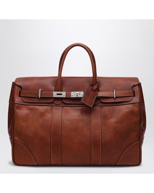Brunello Cucinelli Copper-Colored Weekender Handbag in Brown for Men | Lyst
