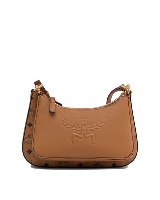MCM Mini Shoulder Handbag in Brown | Lyst