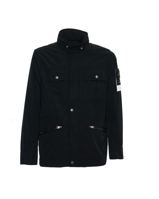 Stone Island Field Jacket Micro Twill in Blue for Men | Lyst
