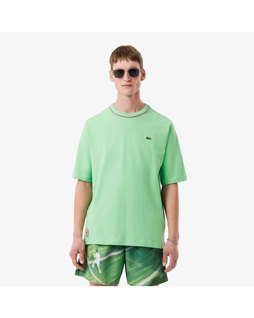 Lacoste Roland-Garros Edition Jersey T-Shirt in Green for Men | Lyst