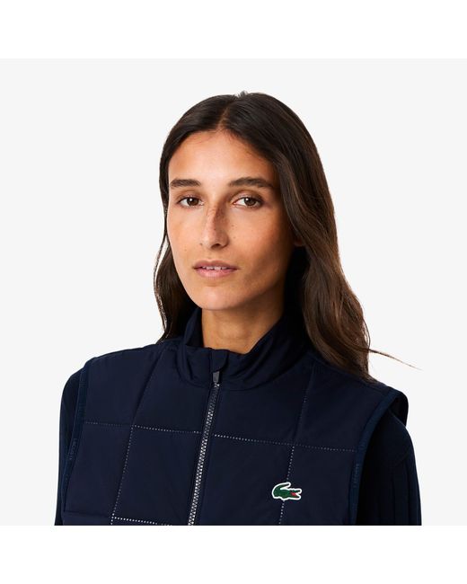 Lacoste Water-Repellent Uv Protect Golf Vest in Blue | Lyst