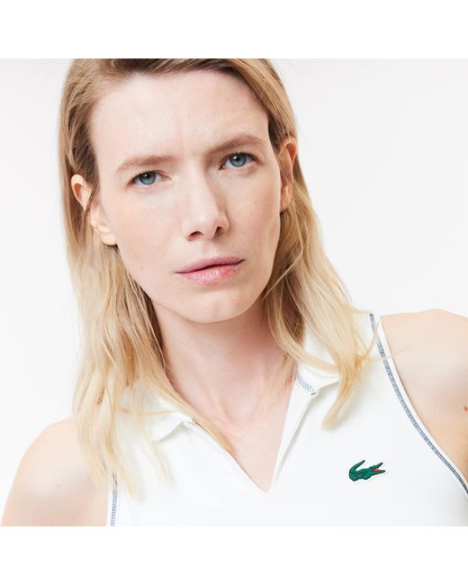 Lacoste Polo Style Stretch Sport Bralette in Green | Lyst