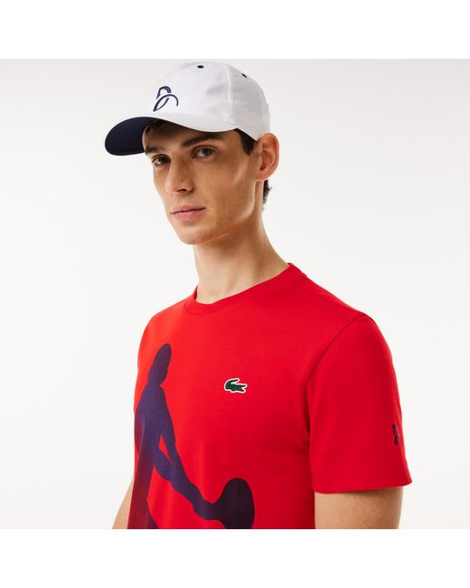 Lacoste Tennis X Novak Djokovic T-Shirt & Cap Set in Red for Men | Lyst