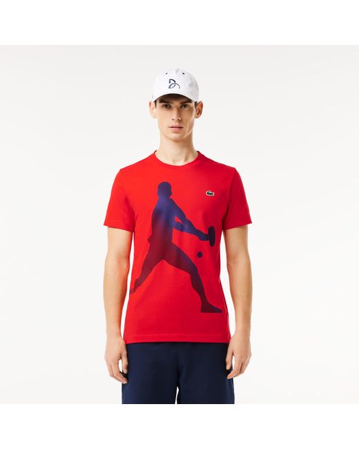 Lacoste Tennis X Novak Djokovic T-Shirt & Cap Set in Red for Men | Lyst