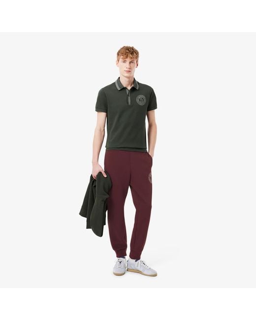Lacoste Double Faced Piqué Sweatpants in Red for Men | Lyst