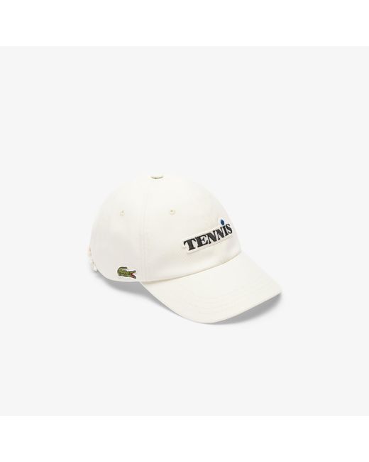 Lacoste Runway Cap in White | Lyst