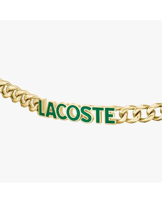 Lacoste Script Bracelet in Metallic for Men | Lyst