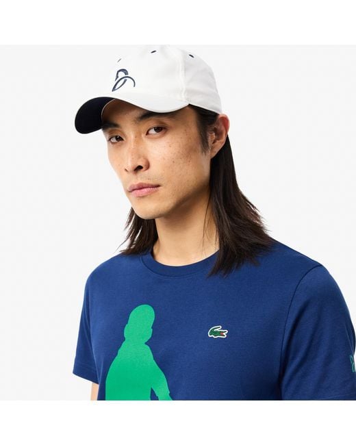 Lacoste Tennis X Novak Djokovic T-Shirt & Cap Set in Blue for Men | Lyst