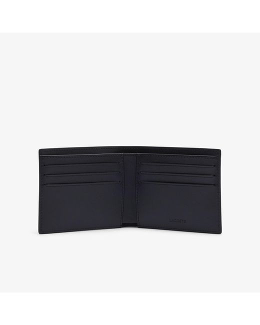 Lacoste Small Fg Leather Billfold in Blue for Men | Lyst