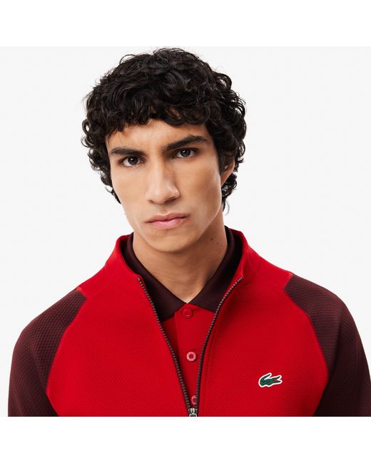 Lacoste Tennis X Novak Djokovic Jacket in Red for Men | Lyst