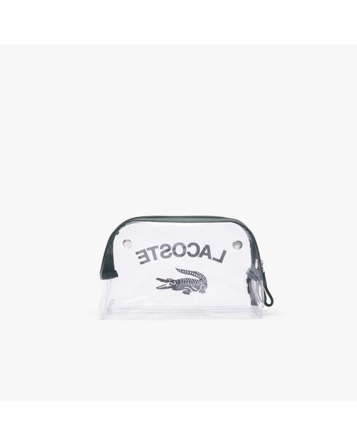 Lacoste Anna Transparent Cosmetic Bag in White | Lyst