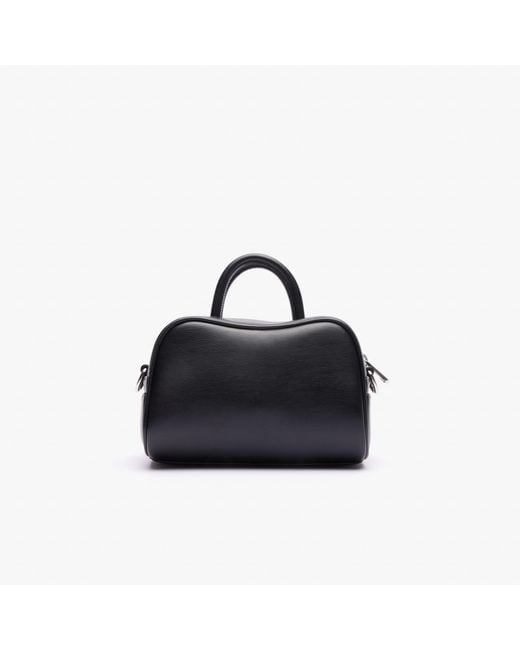 Lacoste Mini Lora Leather Bag in Black | Lyst