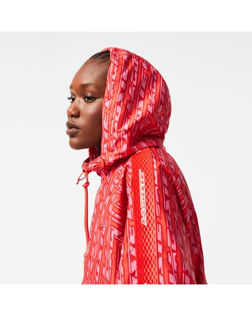 Lacoste ’S Oversized Track Jacket in Red | Lyst