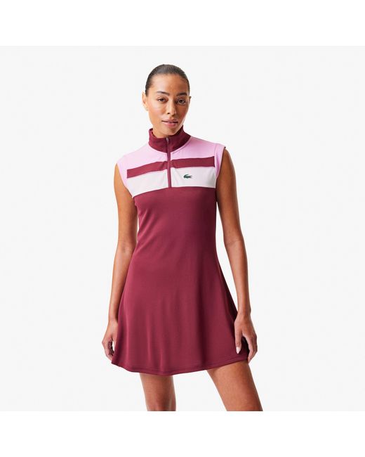 Lacoste Tennis Dress in Red | Lyst