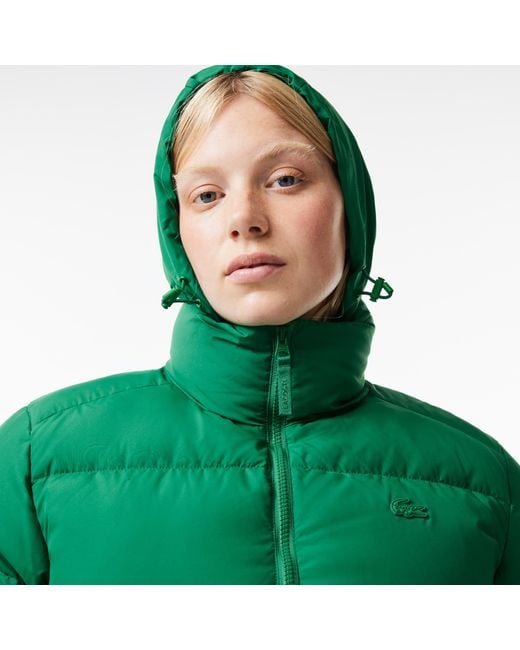 Lacoste Water-Repellent Puffer Jacket in Green | Lyst