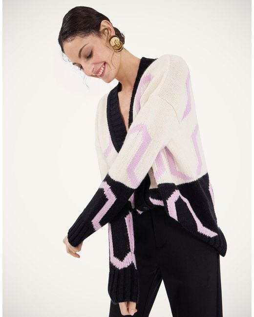 La DoubleJ Comber Cardigan in Black | Lyst