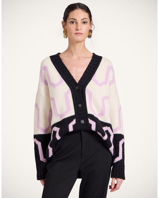 La DoubleJ Comber Cardigan in Black | Lyst