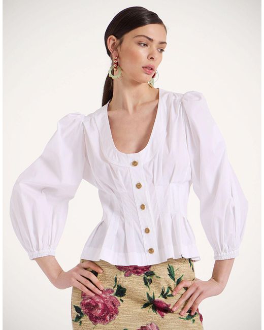 La DoubleJ Primrose Shirt in White | Lyst