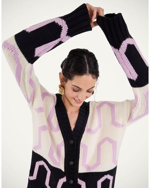 La DoubleJ Comber Cardigan in Black | Lyst