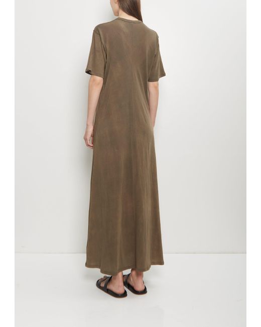 6397 Organic Cotton Sunbleached Draped Dress in Natural | Lyst UK