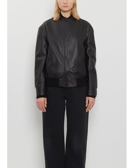 The Row Elenora Leather Jacket in Black | Lyst UK