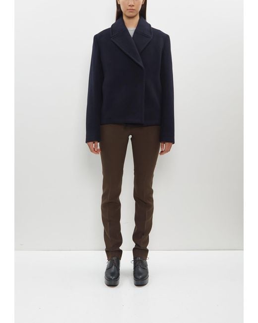 TOTEME Cropped Peacoat in Blue | Lyst