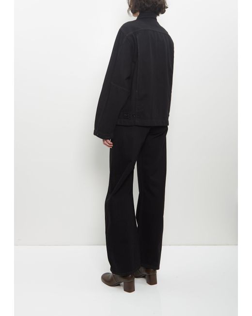 Lemaire Cotton Denim Boxy Jacket in Black | Lyst