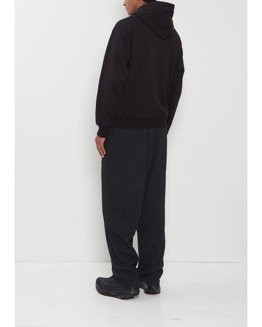 Comoli Men Cotton Fleece Zip Parka in Black | Lyst UK