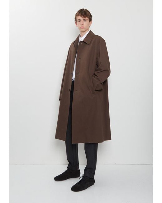 Dries Van Noten Rankle Stretch Cotton Coat in Brown | Lyst UK