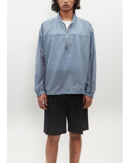 AURALEE Light Nylon Half Zip P/o in Blue | Lyst AURALEE Light Nylon Half Zip P/o in Blue | Lyst