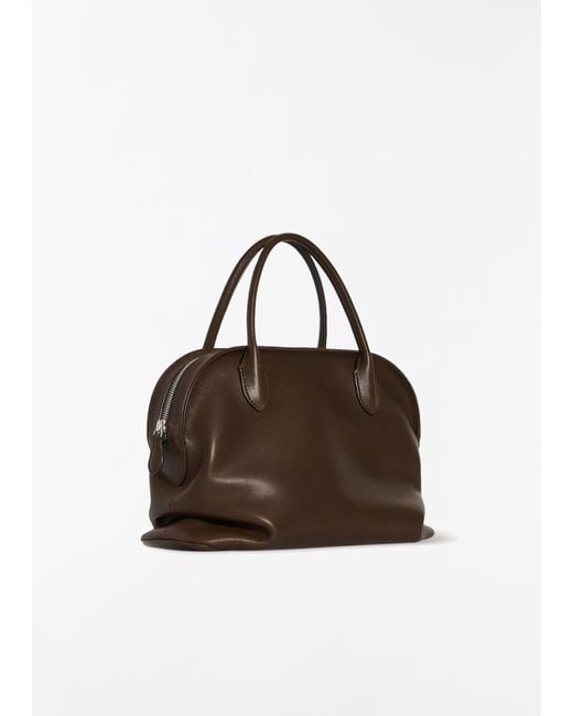 The Row Agnes Leather Bag in Brown | Lyst UK