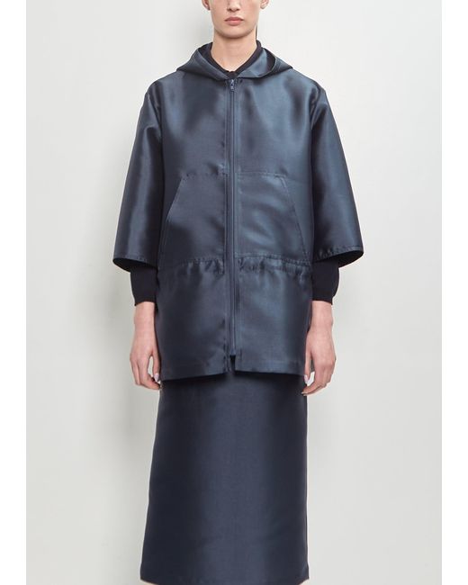 Ter Et Bantine Technical Satin Parka Jacket in Blue | Lyst