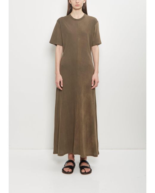 6397 Organic Cotton Sunbleached Draped Dress in Natural | Lyst UK