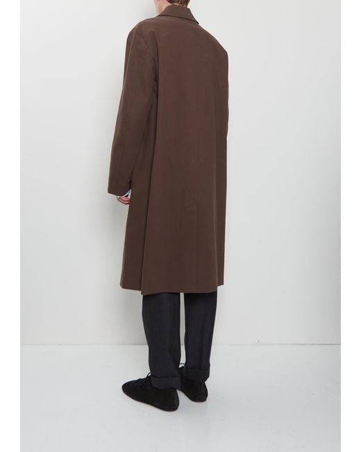 Dries Van Noten Rankle Stretch Cotton Coat in Brown | Lyst UK