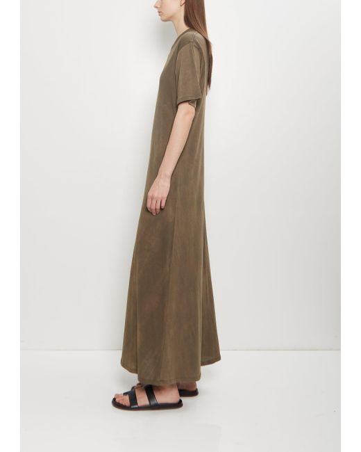 6397 Organic Cotton Sunbleached Draped Dress in Natural | Lyst UK