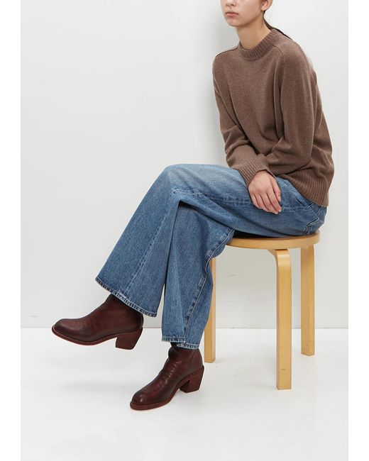 Guidi Cuban Heel Boot in Brown | Lyst