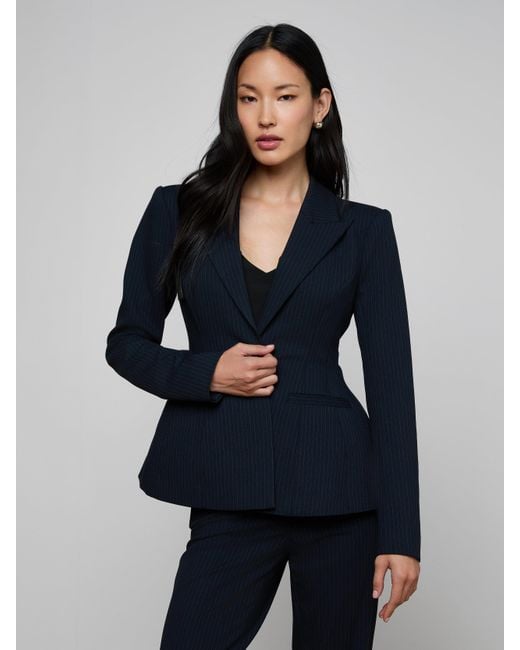 L'Agence Therese Blazer in Blue | Lyst