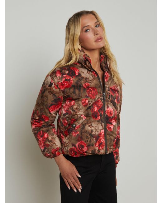 L'Agence Jessi Cropped Puffer Jacket in Red | Lyst