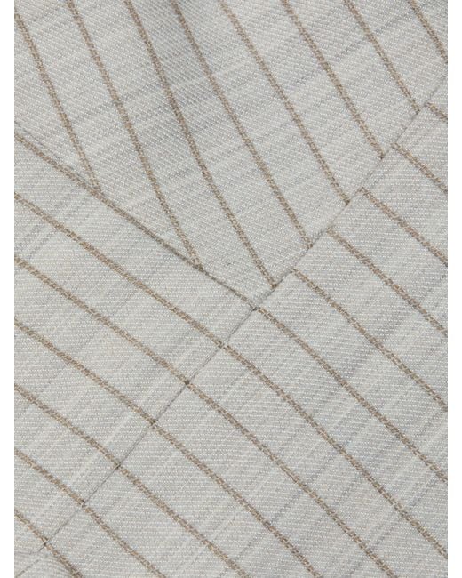 L'Agence Devony Pinstriped Vest in White | Lyst UK