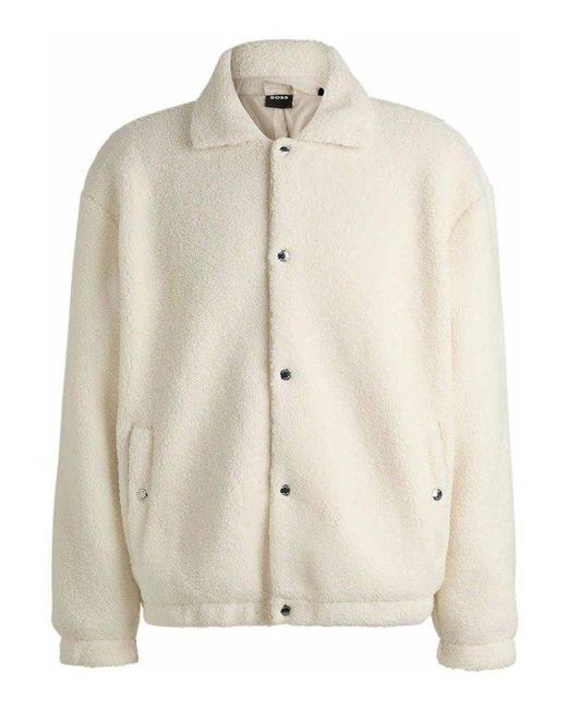 BOSS Round Neck in Natural for Men | Lyst