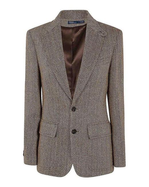 Polo Ralph Lauren Blazer in Brown | Lyst