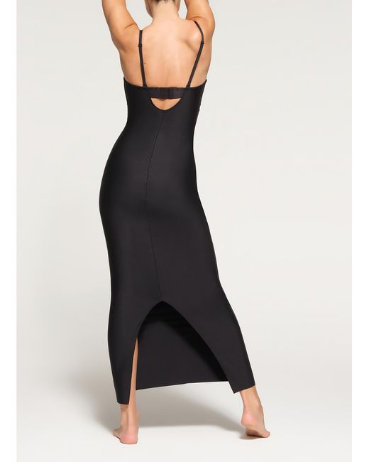 Skims Body Underwire Maxi Slip Dress in Black | Lyst