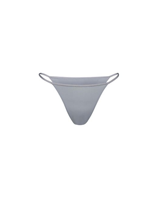Skims Synthetic Fits Everybody Cheeky String Bikini In Grey Gray Lyst