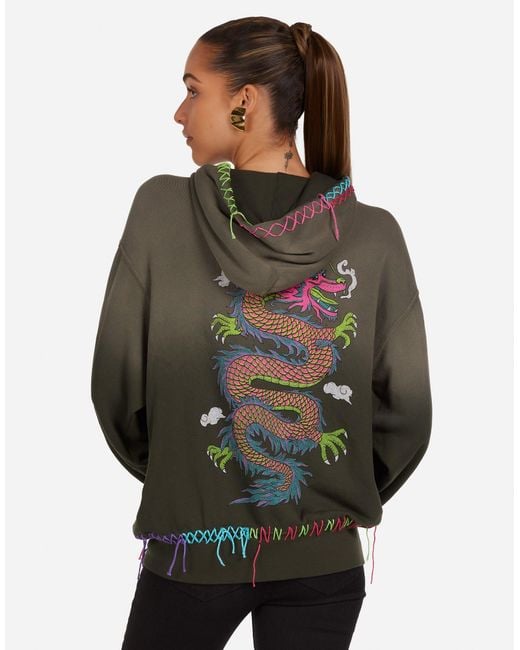 Lauren Moshi Sofie X Vintage Pink Dragon in Black | Lyst