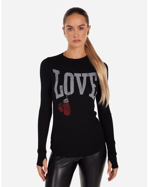 Lauren Moshi Mckinley Vintage Boxing Love in Black | Lyst