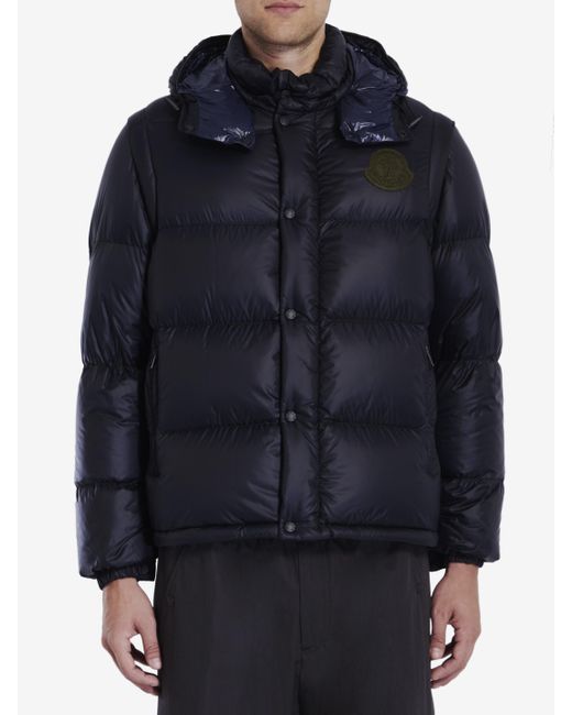 Moncler Versatile 2-In-1 Down Jacket With Detachable Hood And Sleeves ...